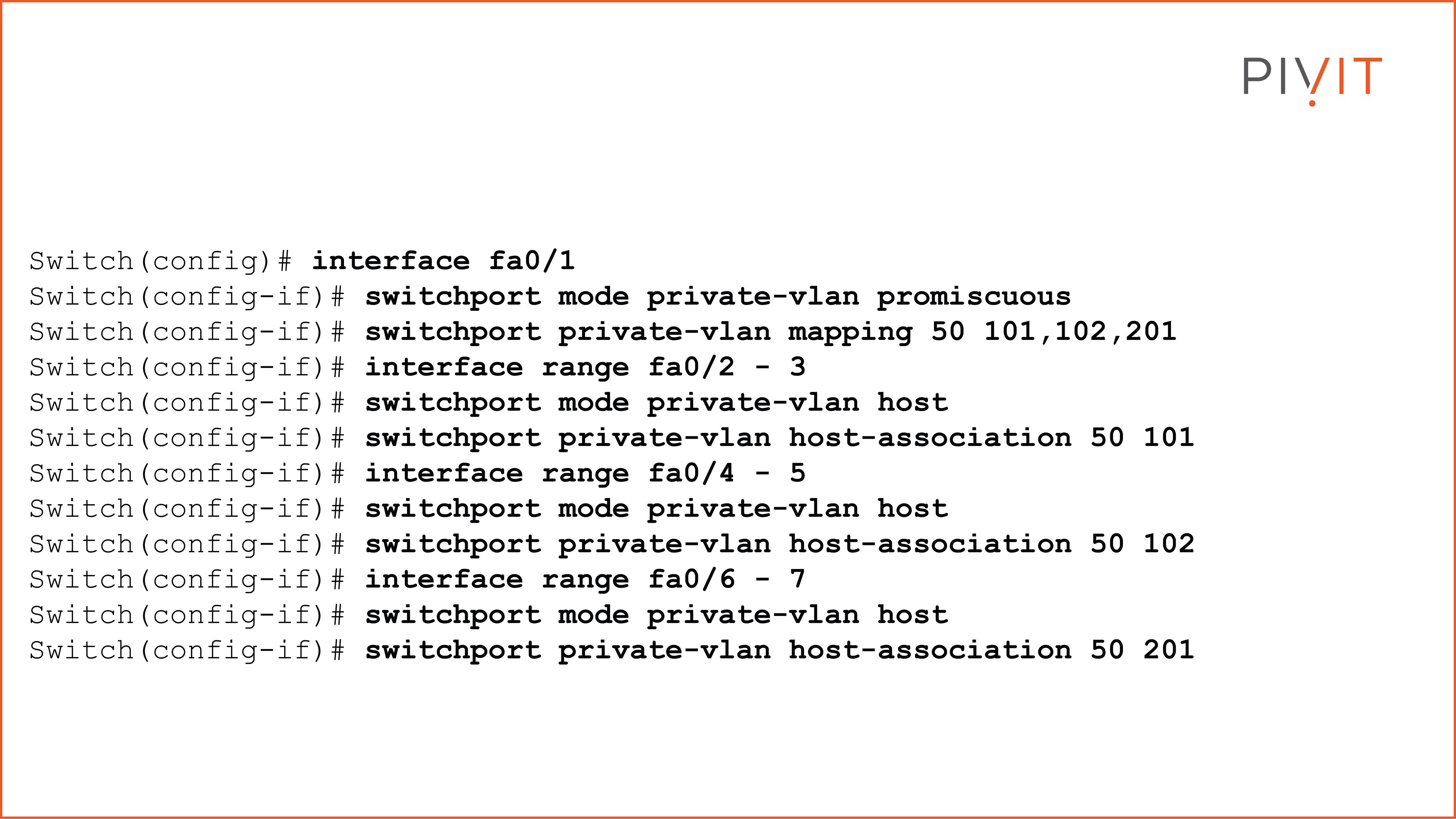 4 Steps of Private VLAN Configuration (Back to Basics)